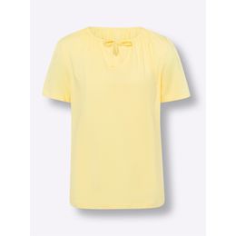 Classic Basics Damen T-Shirt "Kurzarm-Shirt", gelb, Gr. 50, unifarben, 100% Baumwolle, Shirts