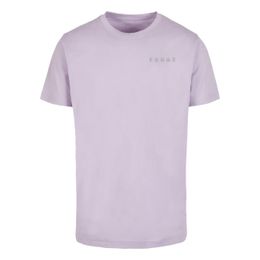 T-Shirt MisterTee "MisterTee Herren Trust Dove T-Shirt", Damen, Gr. M, lila, 100% Baumwolle, bedruckt, normal, Rundhals, Shirts T-Shirt