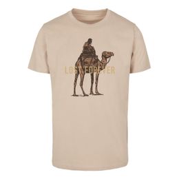 MisterTee Herren T-Shirt "MisterTee Herren Lost Forever Tee", beige, Gr. L, bedruckt, 100% Baumwolle, Shirts