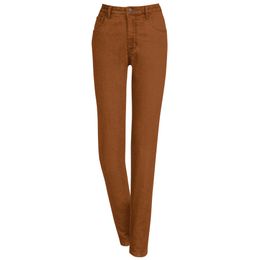 Inspirationen Damen 5-Pocket-Jeans, braun, Gr. 96, unifarben, 98% Baumwolle, 2% Elasthan, Jeans