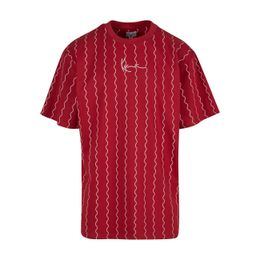 Karl Kani Damen T-Shirt "Karl Kani Herren"schwarzrot, sanftes wei&szlig;, Gr. XS, kariert, 100% Baumwolle, Shirts