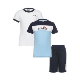 Ellesse M&auml;dchen Shirt & Hose, blau, Gr. 92, unifarben mit Farbeinsatz, Single Jersey, Obermaterial: 100% Baumwolle. Obermaterial 2: 80% Baumwolle,