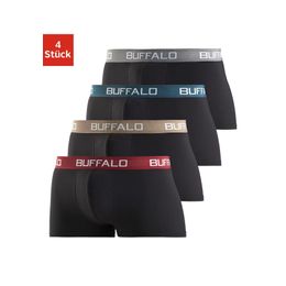 Buffalo Herren Hipster, Gr. S, schwarz, Jersey, Obermaterial: 95% Baumwolle, 5% Elasthan, unifarben, Unterhosen, knapp sitzende Boxershorts mit