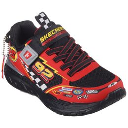 Skechers M&auml;dchen Sneaker "SKECH TRACKS", Gr. 32, schwarz, Lederimitat, Textil, kontrastfarbene Details, Schuhe, Sneaker, Freizeitschuh mit Rennwagen,