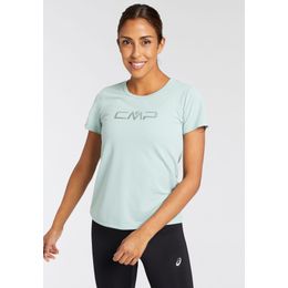 CMP Damen Funktionsshirt "WOMAN CO T-SHIRT", grün, Gr. 38, Single Jersey, Obermaterial: 100% Polyester, Shirts, Schnell trocknend & Atmungsaktiv