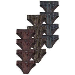 Le Jogger Herren Slip, Gr. 7, bunt, Jersey, Obermaterial: 95% Baumwolle, 5% Elasthan, gestreift, Unterhosen, sportive Slips im Sparpack