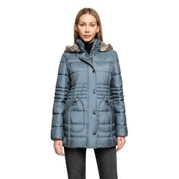 Betty Barclay Damen Outdoorjacke "Damen mit abnehmbarer Kapuze", blau, Gr. 38, Obermaterial: 88% Polyester, 12% Polyamid; Futter: 100% Polyester;