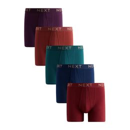 next Boxershorts Herren Gr&ouml;&szlig;e S dunkelblau / petrol / dunkellila / dunkelorange / dunkelrot