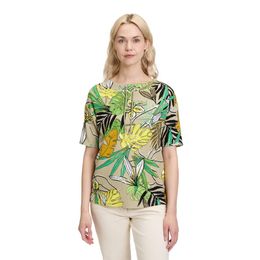 Betty Barclay Damen Kurzarmshirt "Damen mit Rippenstruktur", gr&uuml;n, Gr. 40, Rippware, Obermaterial: 72% Viskose, 24% Polyester, 4% Elasthan, Shirts,