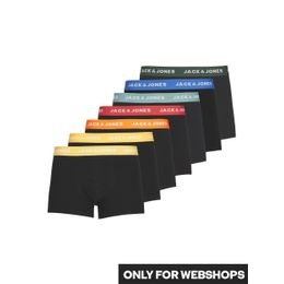 Jack & Jones JACK & JONES Herren Trunk "JACVITO SOLID TRUNKS 7 PACK NOOS", Gr. S, schwarz, Jersey, Obermaterial: 95% Baumwolle, 5% Elasthan, unifarben, Unterhosen