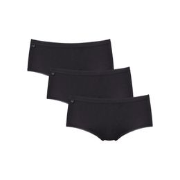 Sloggi Damen Midislip "Basic+", Gr. 42, schwarz, Single Jersey, Obermaterial: 95% Baumwolle, 5% Elasthan, unifarben, Unterhosen, Baumwolle,
