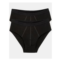 Sloggi Herren Midislip "Men 24/7", Gr. 7, schwarz, Single Jersey, Obermaterial: 96% Baumwolle, 4% Elasthan, clean, unifarben, Unterhosen, weich,