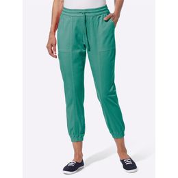 Classic Basics Damen 7/8-Jeans, gr&uuml;n, Gr. 42, unifarben, 98% Baumwolle, 2% Elasthan, Jeans