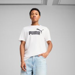 Puma Damen T-Shirt "ESS NO. 1 LOGO TEE", wei&szlig;, Gr. XL, unifarben, Jersey, Obermaterial: 100% Baumwolle, Shirts, Basic Herren T-Shirt mit Logo