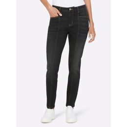 Heine Damen Bequeme Jeans, schwarz, Gr. 44, unifarben, 81% Baumwolle, 17% Polyester, 2% Elasthan, Jeans