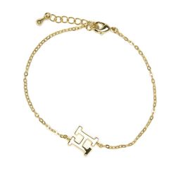 Luxenter Bracelet 'Alphabet H' female Gold size 19 cm