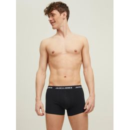 Jack & Jones JACK & JONES Herren Boxershorts "JACFLOWER Microfiber mit Logobund, Blumenprint und Stretchkomfort", Gr. XL, schwarz, Jersey, Obermaterial: 95%