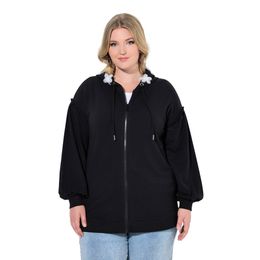 MIAMODA Zip-Up Hoodie female Black size 54