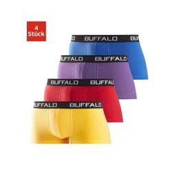 Buffalo Herren Hipster, Gr. S, bunt, Jersey, Obermaterial: 95% Baumwolle, 5% Elasthan, unifarben, Unterhosen, knapp sitzende Boxershorts mit