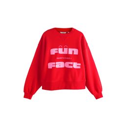 next Sweatshirt 'Fun Fact' Damen Gr&ouml;&szlig;e XXL/XXXL hellpink / rot