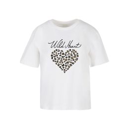 MISS TEE Damen T-Shirt "Miss Tee Wild Heart Leo Tee"wei&szlig;, Gr. XL, bedruckt, 100% Baumwolle, Shirts