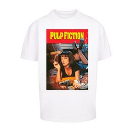 T-Shirt Merchcode "Merchcode Herren Pulp Fiction Poster Oversize Tee", Damen, Gr. S, wei&szlig;, 100% Baumwolle, bedruckt, oversize, Rundhals, Shirts T-Shirt