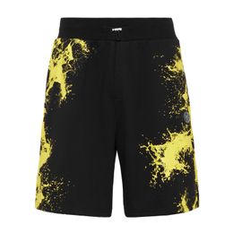 Plein Sport Herren Shorts "Splash", schwarz, Gr. M, Obermaterial: 13% Polyester, 87% Baumwolle, Hosen