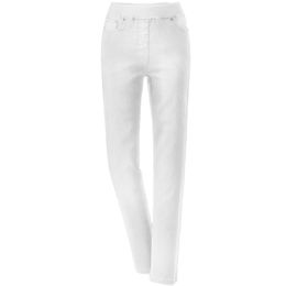 Inspirationen Damen Schlupfjeans, wei&szlig;, Gr. 235, unifarben, 76% Baumwolle, 22% Polyester, 2% Elasthan, Jeans