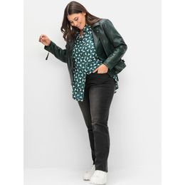 sheego Damen Bequeme Jeans, blau, Gr. 40, unifarben, 37% Viskose, 34% Baumwolle, 27% Polyester, 2% Elasthan, Jeans