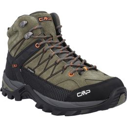 CMP Herren Wanderschuh "RIGEL MID WP TREKKING SHOES", Gr. 41, gr&uuml;n, Leder, Schuhe, wasserdicht