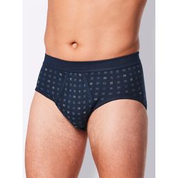 Schiesser Herren Slip, Gr. 7, blau, 100% Baumwolle, Unterhosen