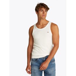 Tommy Jeans Herren Tanktop "TJM XSLIM 2PCK RIB TANK EXT", beige, Gr. M, Single Jersey, Obermaterial: 100% Baumwolle, Tops, mit gerippter Struktur