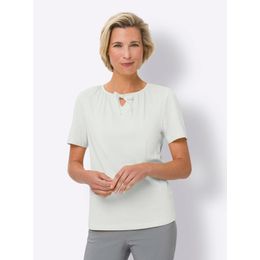 Classic Basics Damen T-Shirt "Kurzarm-Shirt", wei&szlig;, Gr. 56, unifarben, 100% Baumwolle, Shirts