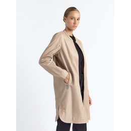 Maze Damen Ledermantel "4202040", beige, Gr. M, Obermaterial: 100% Lammleder. Futter: 100% Polyester, M&auml;ntel