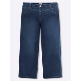 sheego Damen High-waist-Jeans, blau, Gr. 48, unifarben, 95% Baumwolle, 3% Polyester, 2% Elasthan, Jeans