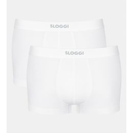 Sloggi Jungen Hipster "men EVER Ease", Gr. XXL, wei&szlig;, Single Jersey, Obermaterial: 95% Baumwolle, 5% Elasthan, unifarben, Unterhosen,