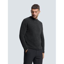 NO EXCESS Herren Rundhalspullover "NO EXCESS Rundhals-Pullover", grau, Gr. XL, 100% Polyester, Pullover
