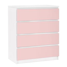 Bilderwelten M&ouml;belfolie f&uuml;r IKEA Malm Kommode 4 Schubladen einzigartig Unifarben - Colour Rose - Deko blasenfreies Verkleben