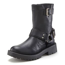 Lascana Damen Bikerboots, schwarz, Gr&ouml;&szlig;e 39