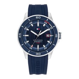 Tommy Hilfiger Uhr 'REMY' Herren Gr&ouml;&szlig;e One Size marine / rot / silber