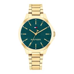 Tommy Hilfiger Uhr 'CHLOE' Damen Gr&ouml;&szlig;e One Size gold / smaragd