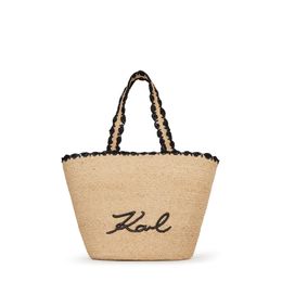 K by KARL LAGERFELD Karl Lagerfeld Strandtasche 'Scallop Beach' Damen Gr&ouml;&szlig;e One Size beige / schwarz