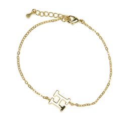Luxenter Armband 'Alphabet H' Damen Gr&ouml;&szlig;e 19 cm gold