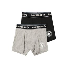 Converse Boxershorts Jungen Gr&ouml;&szlig;e 176 graumeliert / schwarz / wei&szlig;