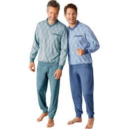 Herren Schlafanz&uuml;ge mint + blau Gr&ouml;&szlig;e 44/46