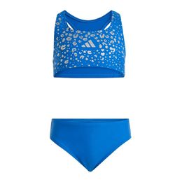 adidas Sportswear Athletic Swimwear 'Glitter Bikini Set' girl Blue size 140