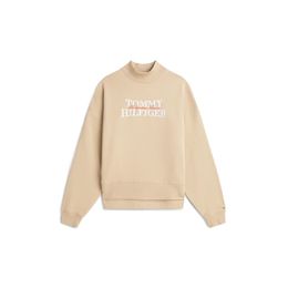 Tommy Hilfiger Sweatshirt 'CLASSIC' Damen Gr&ouml;&szlig;e S beige / knallrot / wei&szlig;