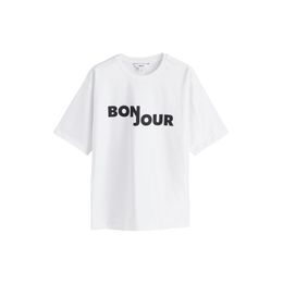 next T-Shirt 'Bonjour' Damen Gr&ouml;&szlig;e XL schwarz / wei&szlig;
