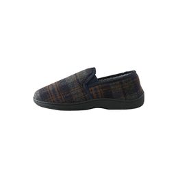 next Hausschuh Herren Gr&ouml;&szlig;e 44.5 navy / cognac / grau