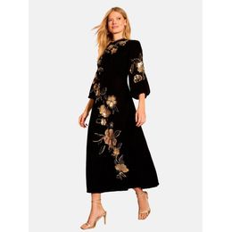 Love & Roses Kleid Damen Gr&ouml;&szlig;e 38 gold / schwarz Winterkleid